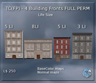 Second Life Marketplace - TC(FP) - 4 Building Fronts FULL PERM