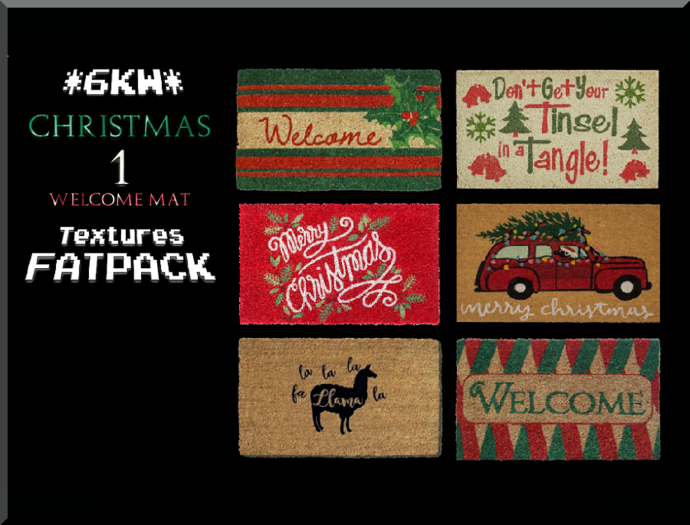 Second Life Marketplace - *6KW* FULL PERM Christmas Welcome Mat ...