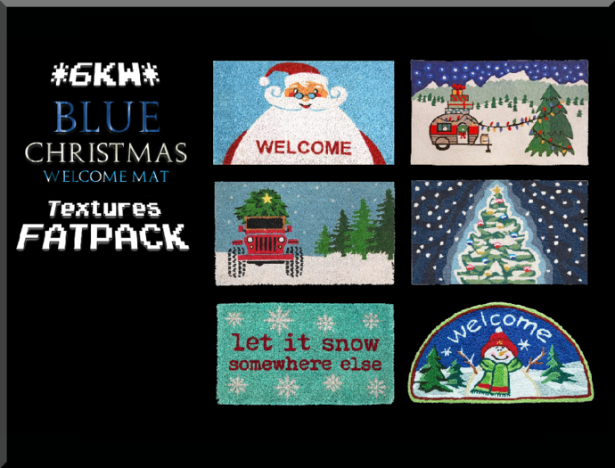 Second Life Marketplace - *6KW* FULL PERM Blue Christmas Welcome Mat ...