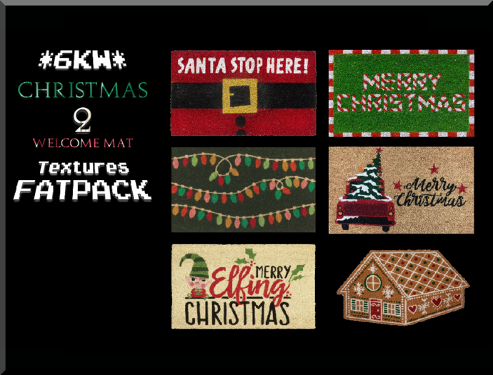 Second Life Marketplace - *6KW* FULL PERM Christmas 2 Welcome Mat ...