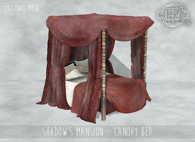 Second Life Marketplace - -DRD- Shadow's Mansion - Canopy Bed