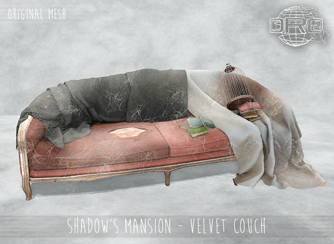 Second Life Marketplace - -DRD- Shadow's Mansion - Velvet Couch