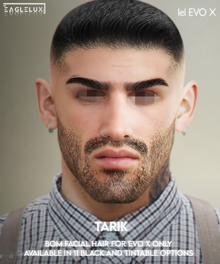 Second Life Marketplace - EGX. BOM Tarik Facial Hair DEMO