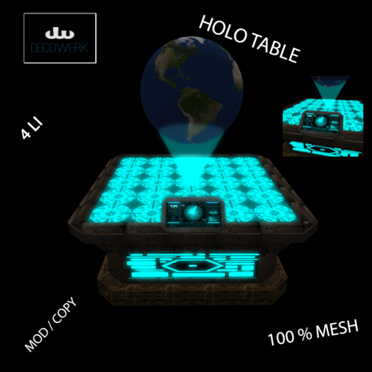 Second Life Marketplace - [dW] Holo Table