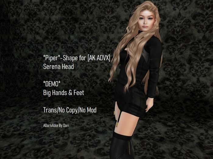 Second Life Marketplace - *Piper*-Shape [AK ADVX] Serena Head *Demo*