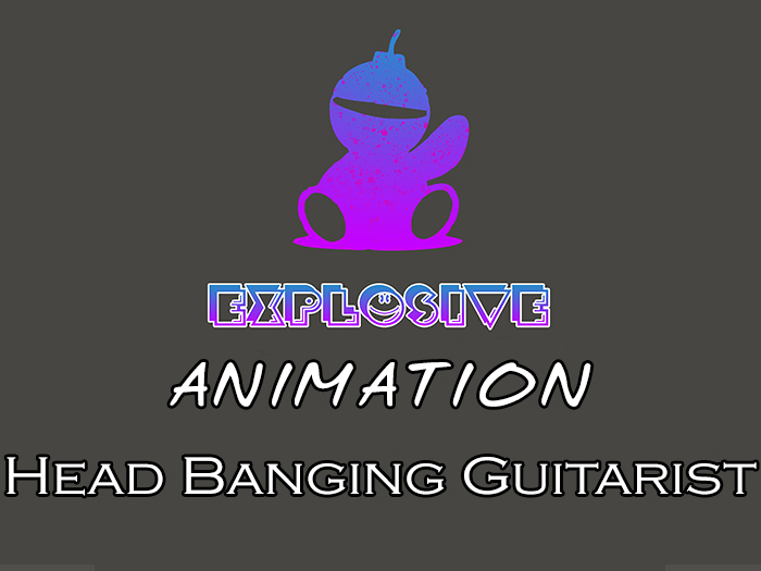 Second Life Marketplace - Explosive animation - Head Banging Guitarist