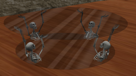 Second Life Marketplace - MbM Halloween Skeleton Dinner Table
