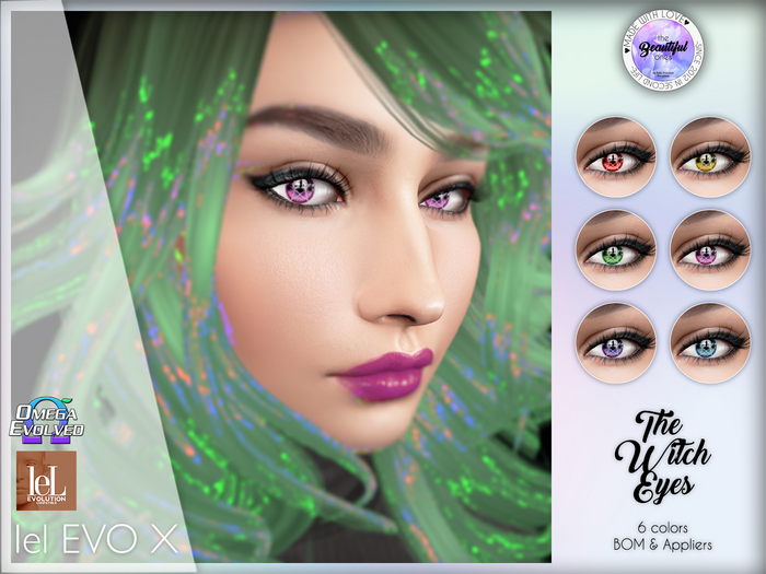 Second Life Marketplace - .:TBO:. The Witch Eyes BOM + Appliers DEMO