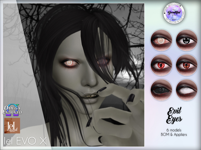 Second Life Marketplace - .:TBO:. Evil Eyes BOM + Appliers