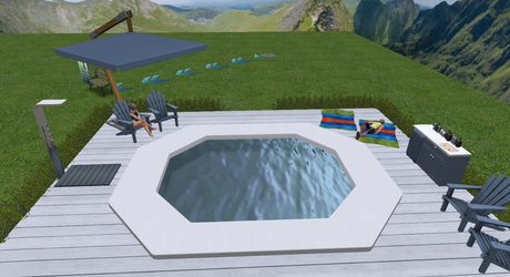 Second Life Marketplace - interactive octagon pool - Rez