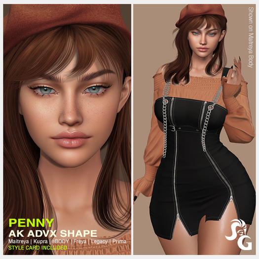 Second Life Marketplace - ::SG:: Luna SHAPE - AKERUKA Penny ADVX Head