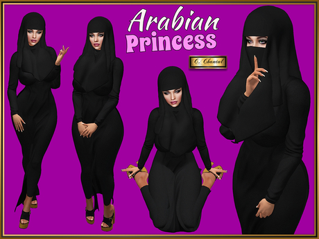 Second Life Marketplace - C.CHANTAL Arabian Princess - Abaya & Veil ...