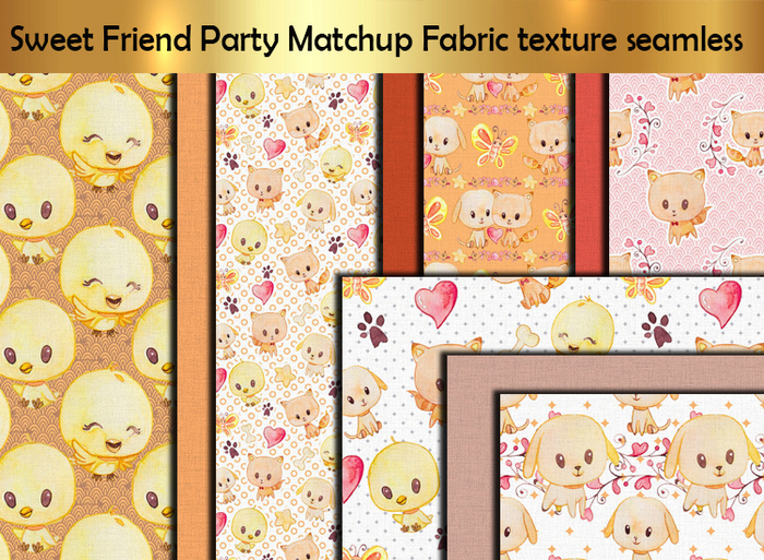 Second Life Marketplace - Sweet Friend Party Matchup Fabric texture ...