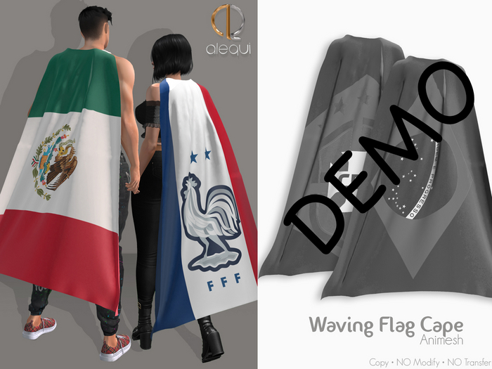 Second Life Marketplace - ::AleQui:: Cape Flag - DEMO - Soccer ...
