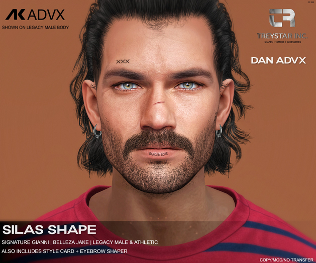 Second Life Marketplace - { Treystar Inc. } - Akeruka Dan ADVX shape Silas