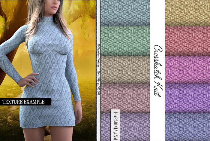 Second Life Marketplace - Crosshatch Knit Essentials Kit 10 Seamless ...