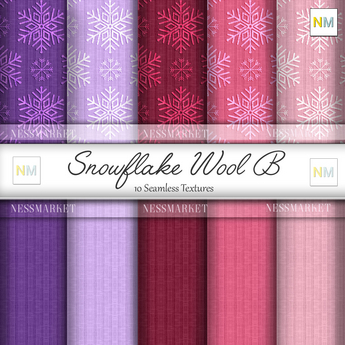 Second Life Marketplace - Snowflake Wool B Matching Fabrics 10 Seamless ...