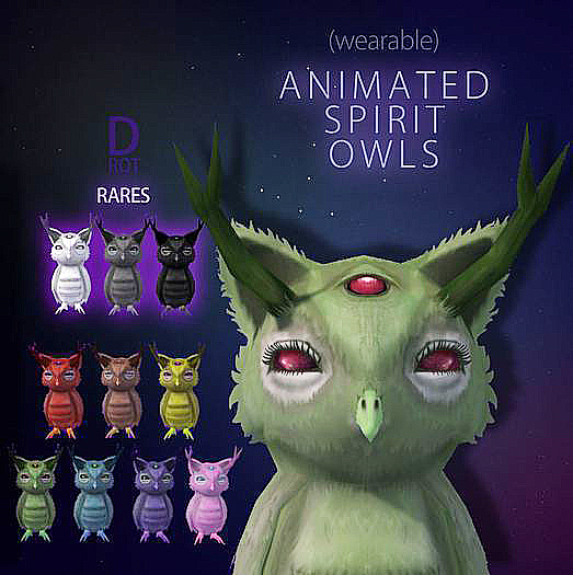 Second Life Marketplace - *Drot* Spirit Owl - Grey (RARE)