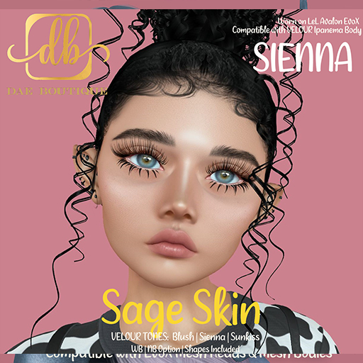 Second Life Marketplace - SAGE SKIN LeLutka EvoX - SIENNA