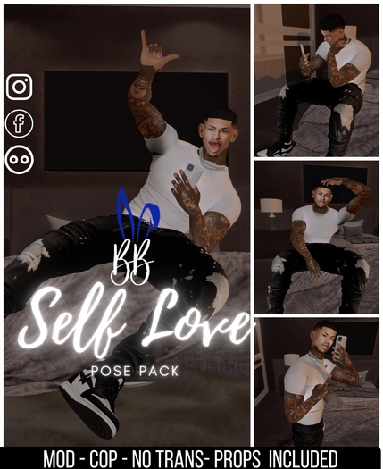 Second Life Marketplace - Bad Bunny - Self Love Pose Pack