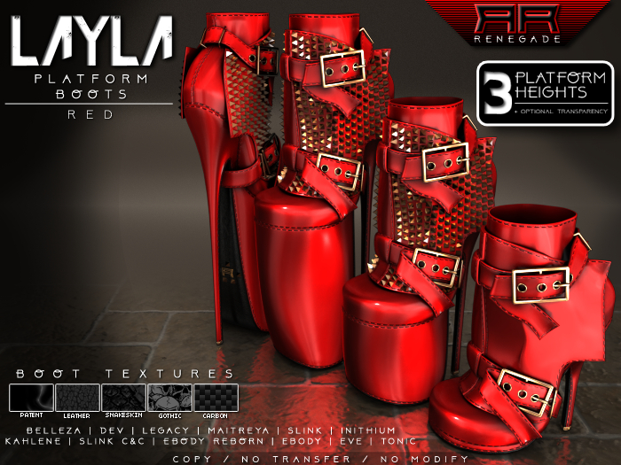Second Life Marketplace - [Renegade] Layla - Red (Wear)