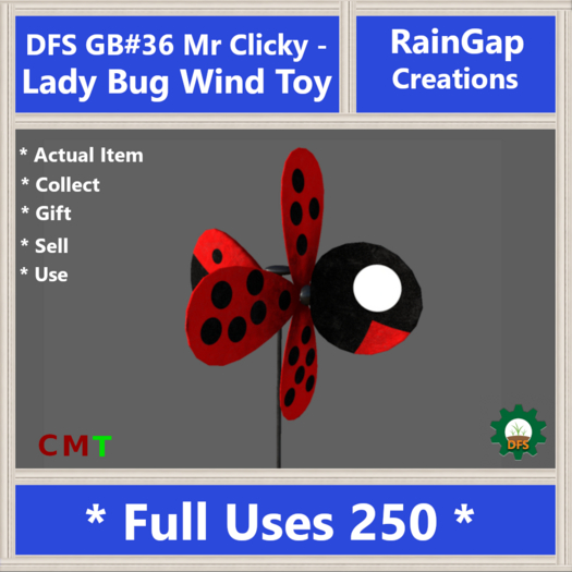 Second Life Marketplace - DFS GB#36 Mr Clicky - Lady Bug Wind Toy Uses ...