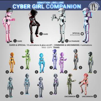 Second Life Marketplace - SEmotion Libellune Cyber Girl Companion COMMON 04