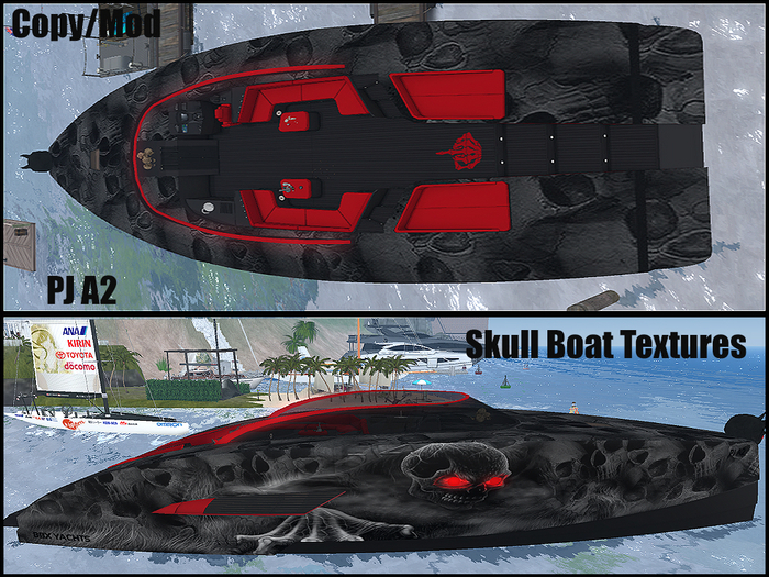 Second Life Marketplace - KDEES PJ A2 SKULL BOAT TEXTURES