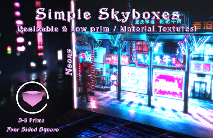 Second Life Marketplace - #Dreamn // Materials Skybox // Cyberpunk w/ neon