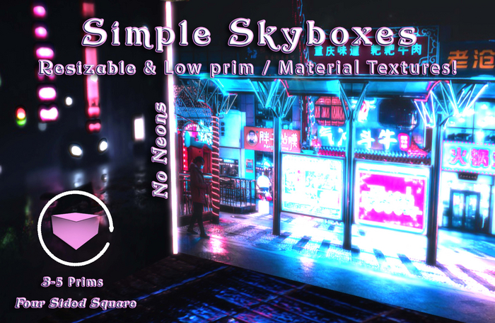 Second Life Marketplace - #Dreamn // Materials Skybox // Cyberpunk w/o neon