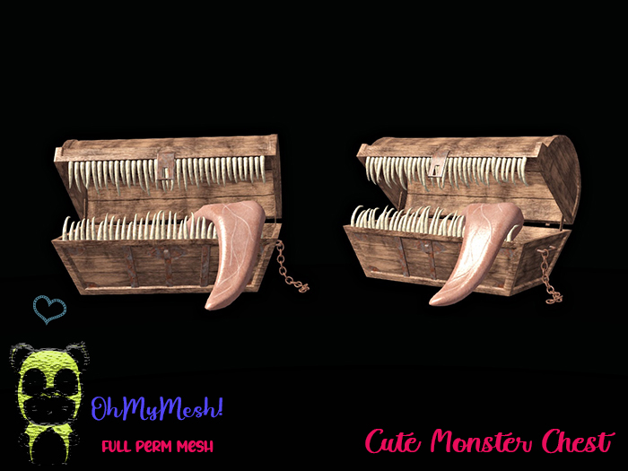Second Life Marketplace - OhMyMesh! Cute Monster Chest - Full Perm Mesh