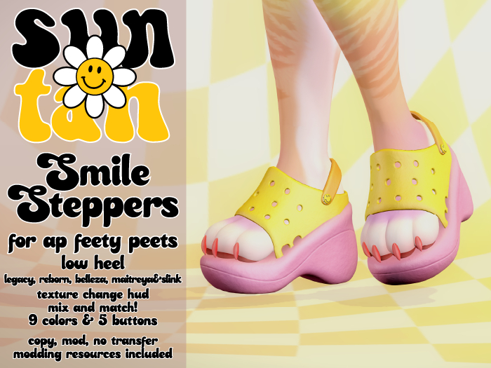 Second Life Marketplace - sun tan ; smile steppers [legacy, reborn ...