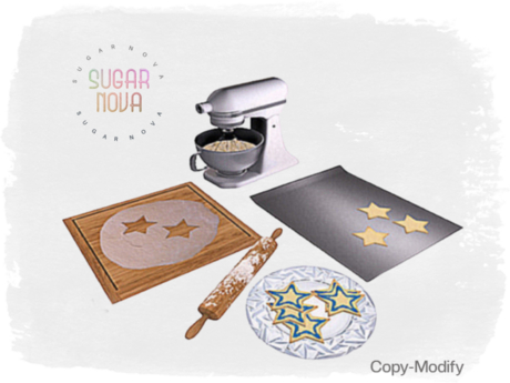 Second Life Marketplace - SN - Christmas Cookies Baking Day Clutter
