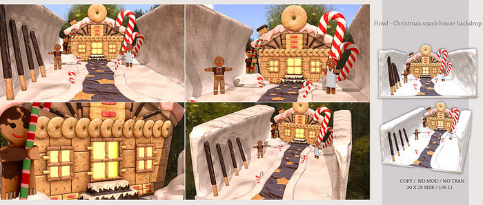 Second Life Marketplace - Howl - Christmas snack house backdrop [ADD]