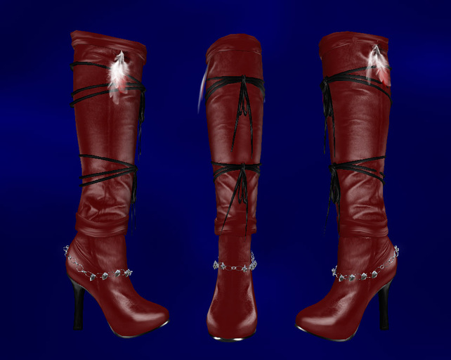 Second Life Marketplace - Red Fit to be tied Boots