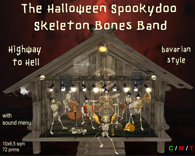Second Life Marketplace - Spookydoo Skeleton Bones Band / bavarian ...