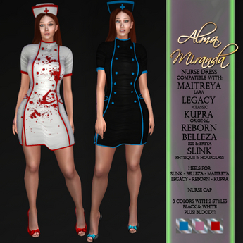 Second Life Marketplace - .: AlmaMiranda :. Samantha ~ Nurse Bloody ...