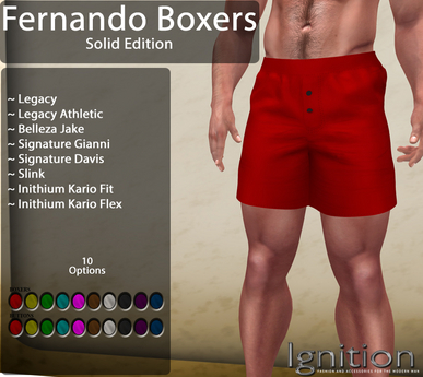 Second Life Marketplace - Ignition Fernando Boxers Solid