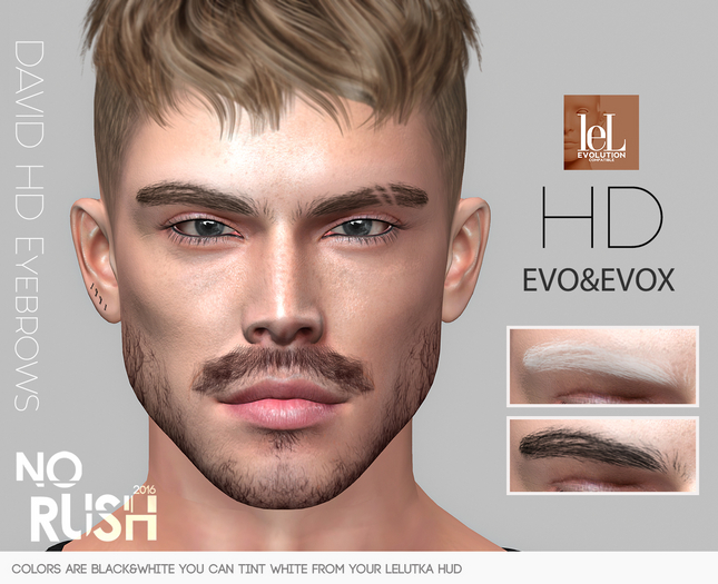 Second Life Marketplace - [NoRush] David HD Eyebrows (Lel)