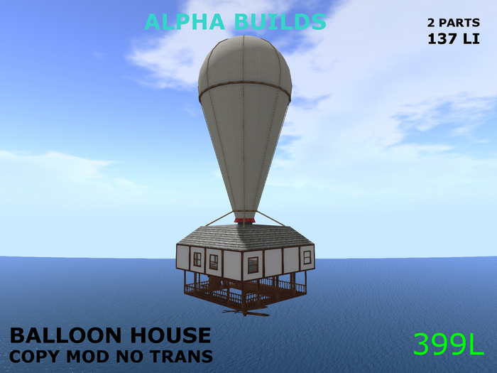 Second Life Marketplace - Alpha Builds Balloon House
