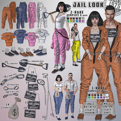 Second Life Marketplace - 11.[Since1975] Jail Look- Shoes - Black ...