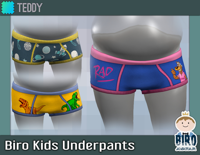 Second Life Marketplace - [TT] Biro v3 Underpants - Kids Set