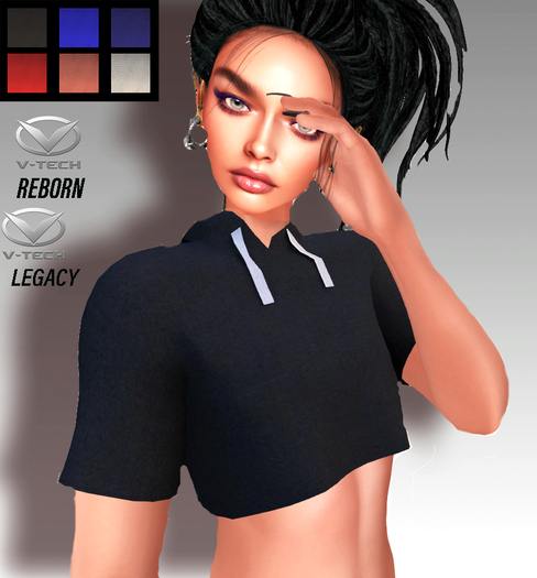 Second Life Marketplace - SiK Hoodie Half Tee Six Textures - Reborn ...