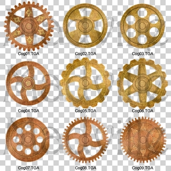 Second Life Marketplace - Madville Textures - Steampunk Cog wheels and ...
