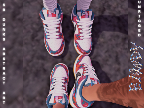Second Life Marketplace - [BAWDY] Nike SB Dunks AbstractArt
