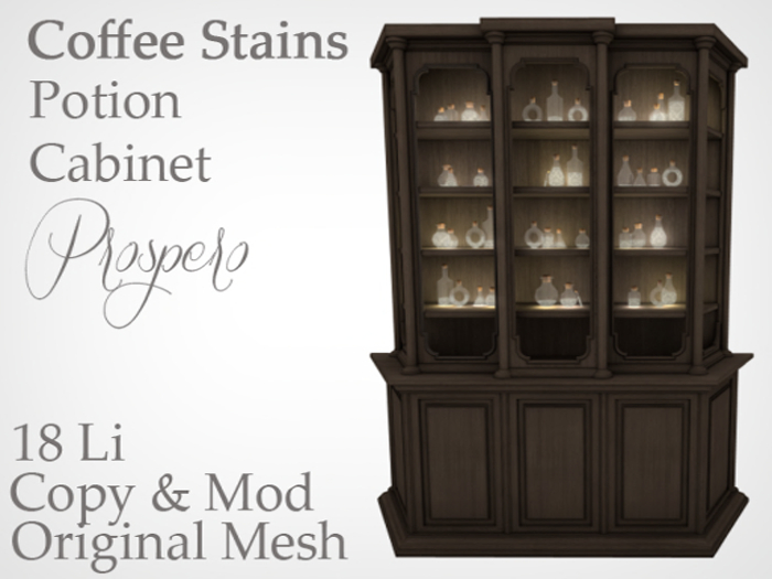 Second Life Marketplace - Coffee Stains - Potion Cabinet "Prospero"