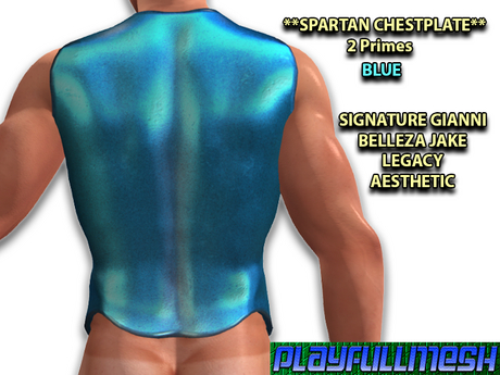 Second Life Marketplace - **Spartan Chestplate**(BLUE)PlayFullMesh