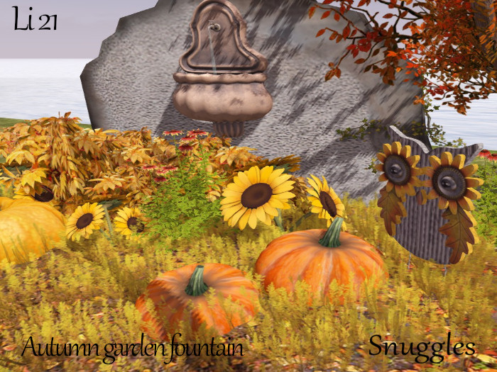 Second Life Marketplace - The Autumn garden fountain By Snuggles