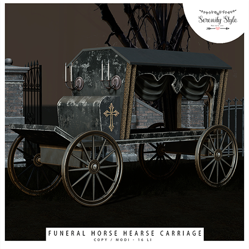 Second Life Marketplace - Serenity Style- Funeral Horse Hearse Carriage