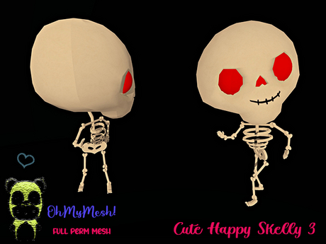 Second Life Marketplace - OhMyMesh! Cute Happy Skelly 3 - Full Perm Mesh